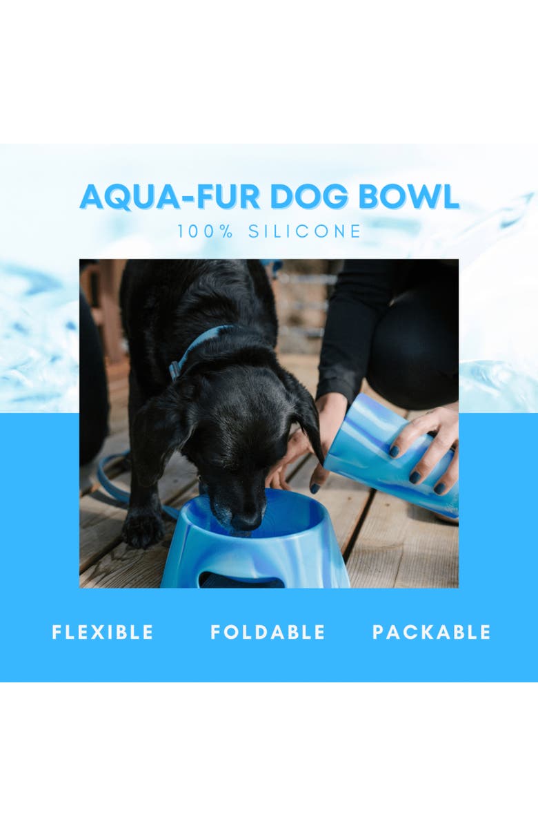 Silipint Aquafur Silicone 18Oz Dog Bowl, Colapsible/Foldable, Hippie ...