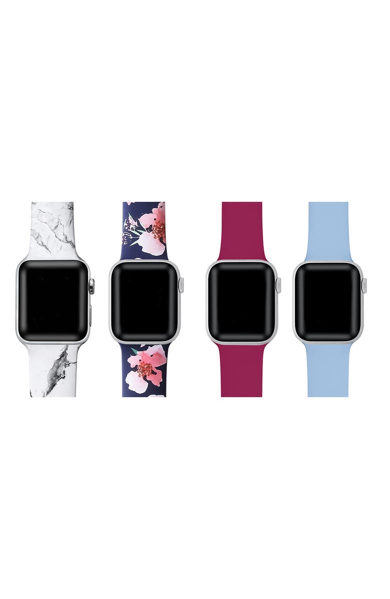 The Posh Tech Set of 4 Silicone Apple Watch Bands | Nordstromrack