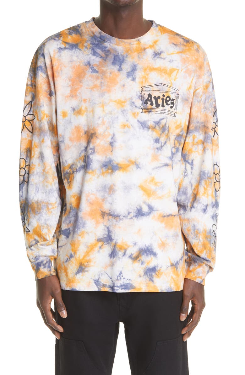 Aries Peace & Love Logo Tie Dye Cotton Tee | Nordstromrack
