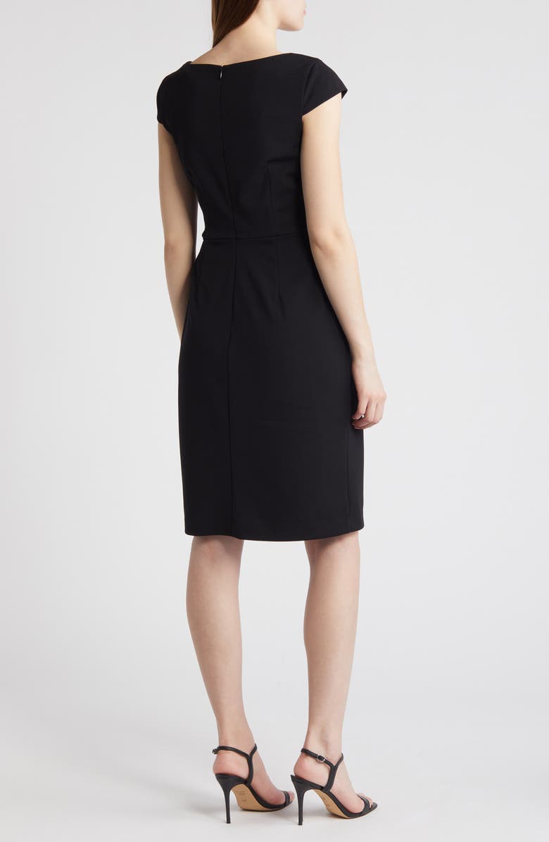 Tahari ASL Ruched Midi Sheath Dress | Nordstromrack
