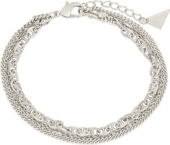 Sterling Forever Nevaeh Layered Chain Bracelet | Nordstrom