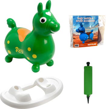 Gymnic Rody Rody Inflatable Bounce Horse with Rocking Base & Saddle ...