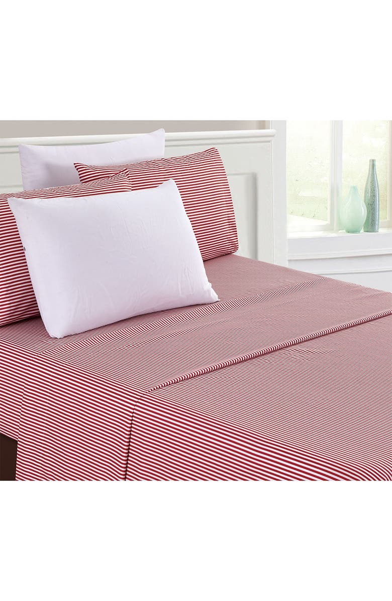 MELANGE HOME Mauve Stripe Mauve Queen Sheet Set | Nordstromrack