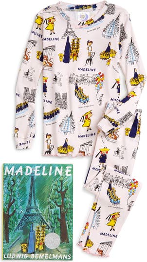 Books to Bed Madeline Fitted Two-Piece Pajamas & Book Set | Nordstrom