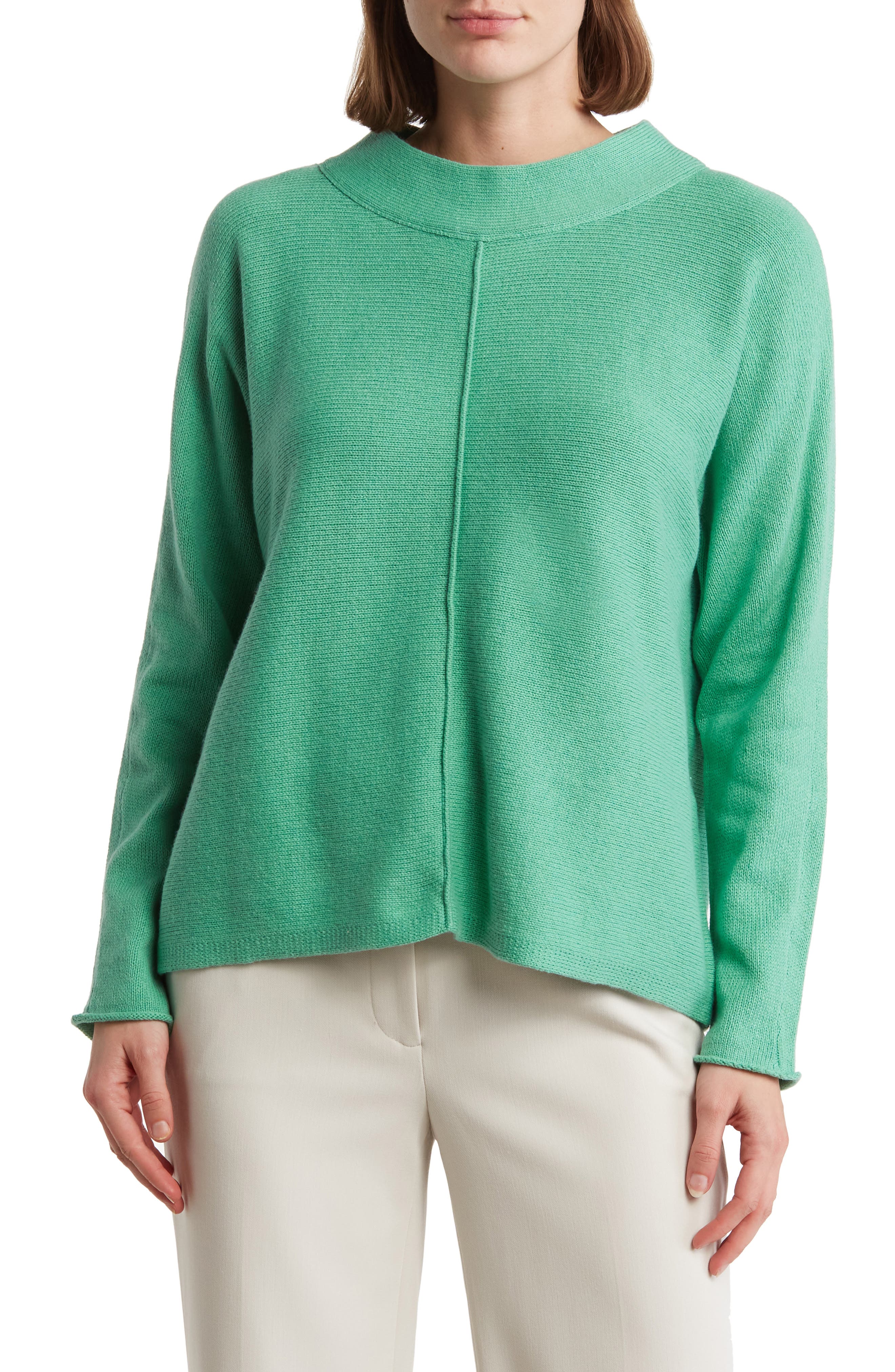 Eileen Fisher Dolman Organic Cotton & Recycled Cashmere Pullover ...