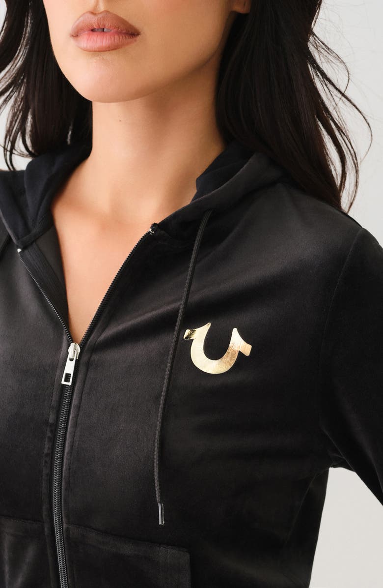 True Religion Velour Zip Hoodie | Nordstromrack