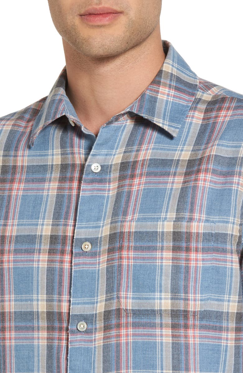 FRAME Fray Hem Plaid Flannel Shirt | Nordstrom