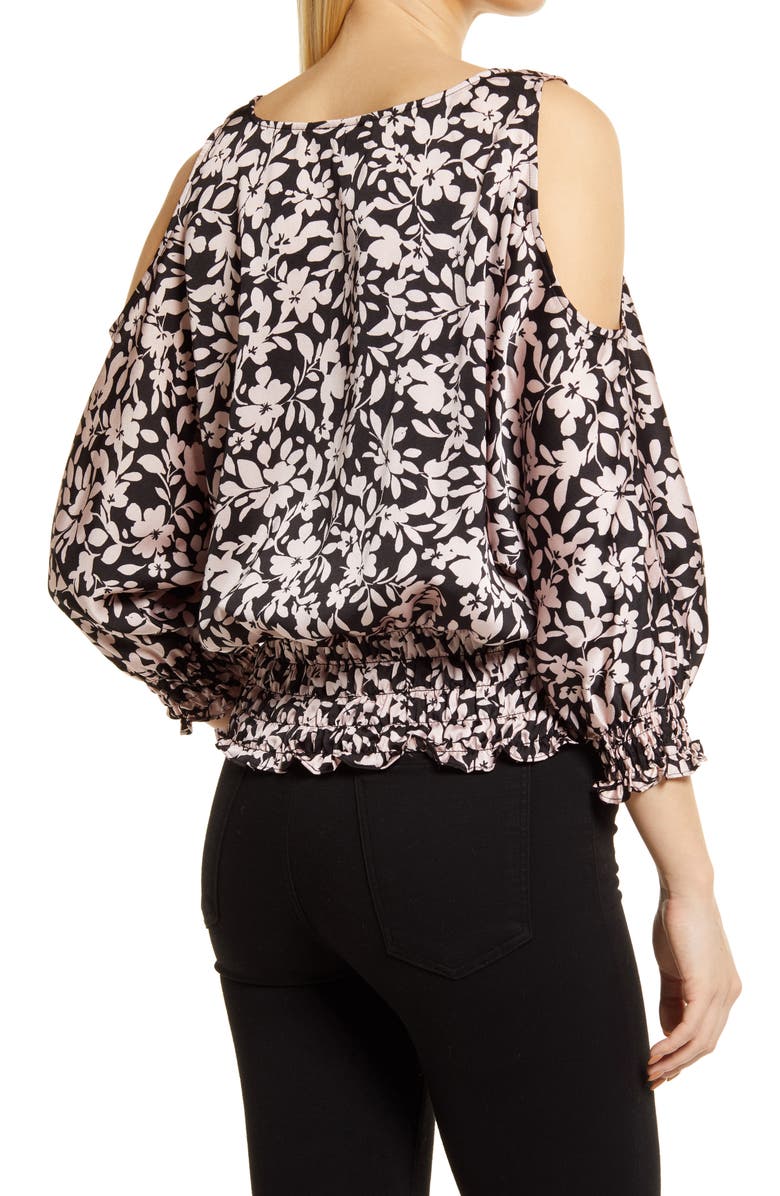 Vince Camuto Cold Shoulder Satin Blouse | Nordstromrack