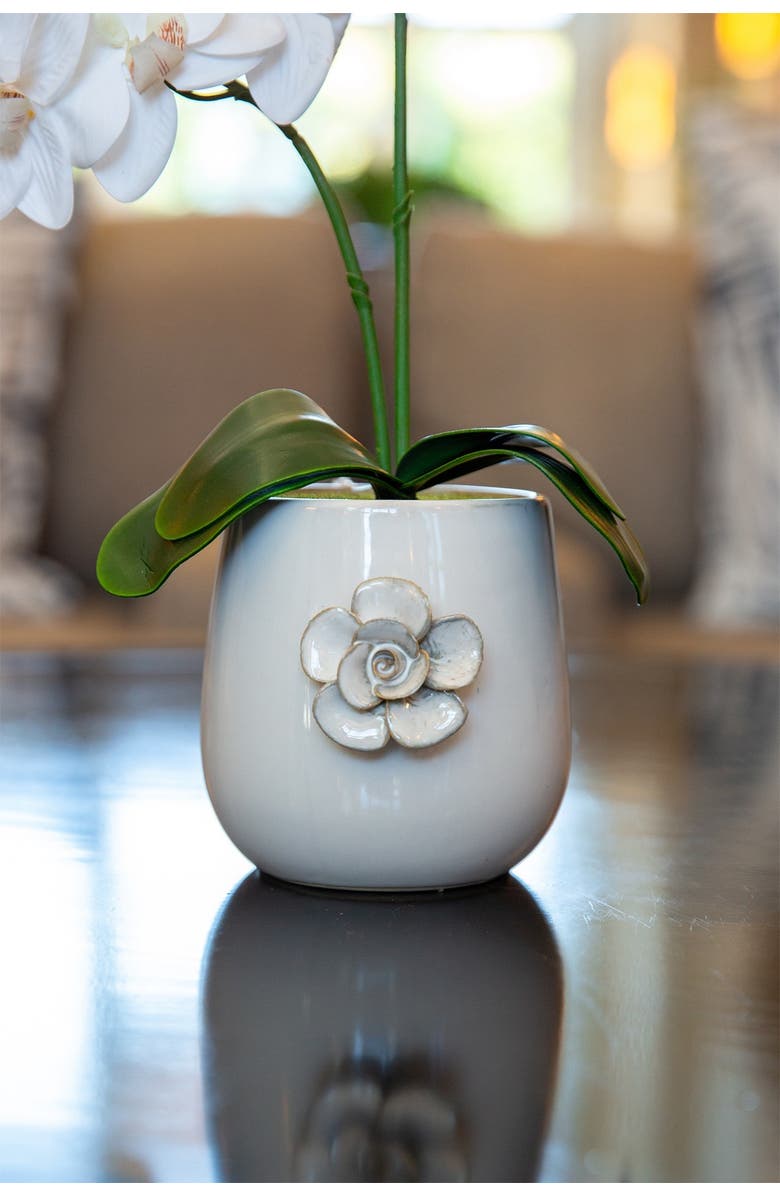 FLORA BUNDA 15" Real-Touch Orchid in Ceramic Vase | Nordstromrack