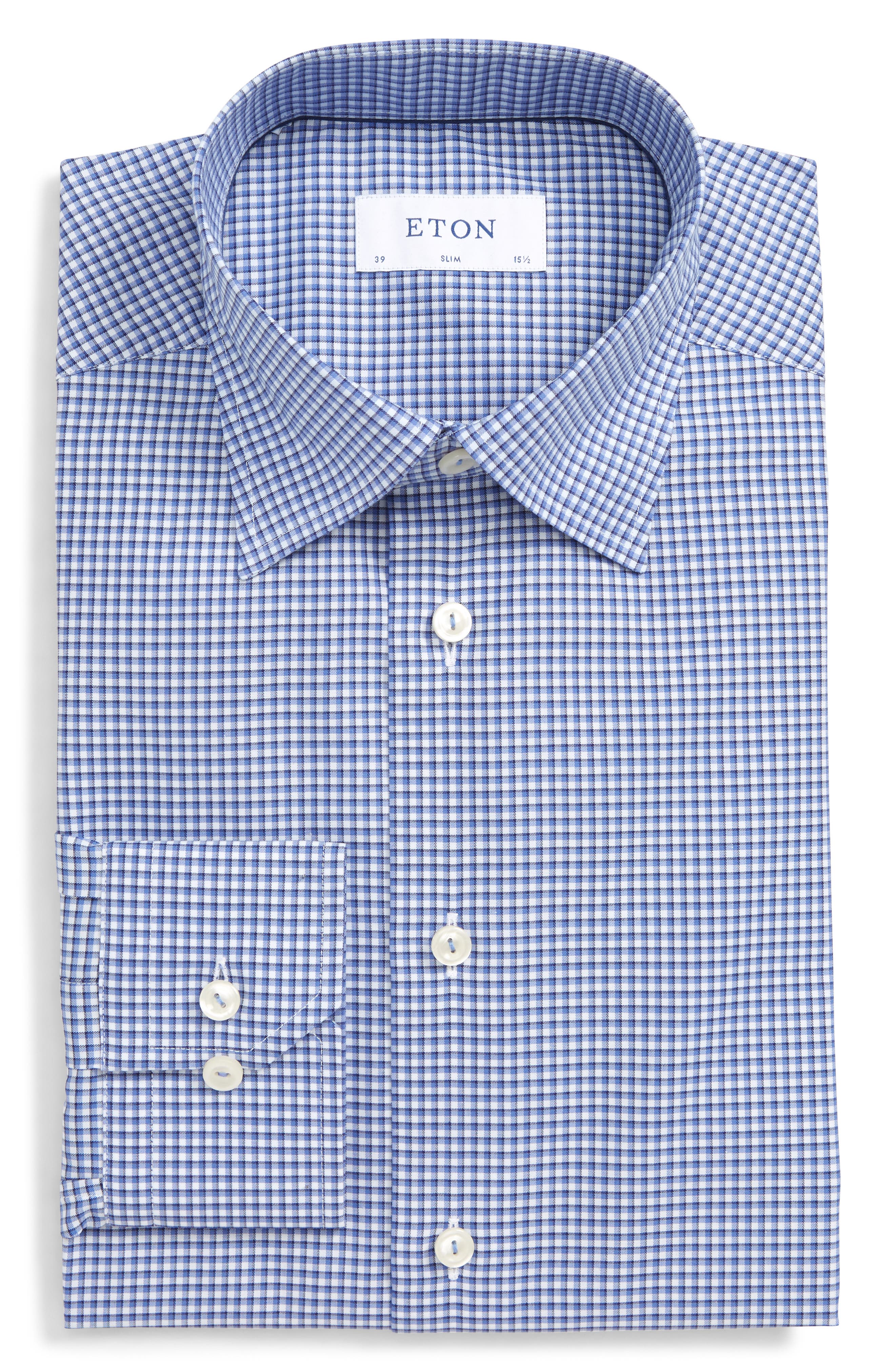Eton Slim Fit Check Dress Shirt | Nordstrom