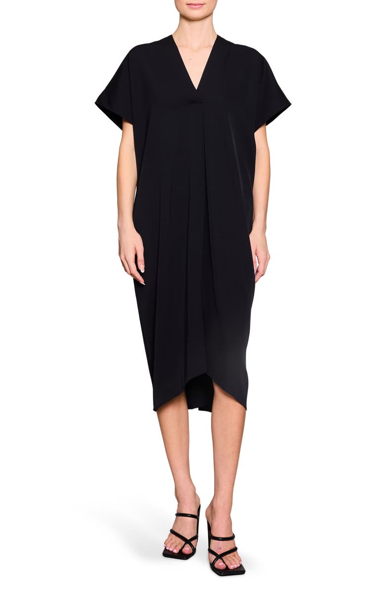 MELLODAY Drapey V-Neck Midi Shift Dress | Nordstromrack