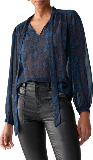 Sanctuary Camera Pose Tie Neck Top | Nordstrom