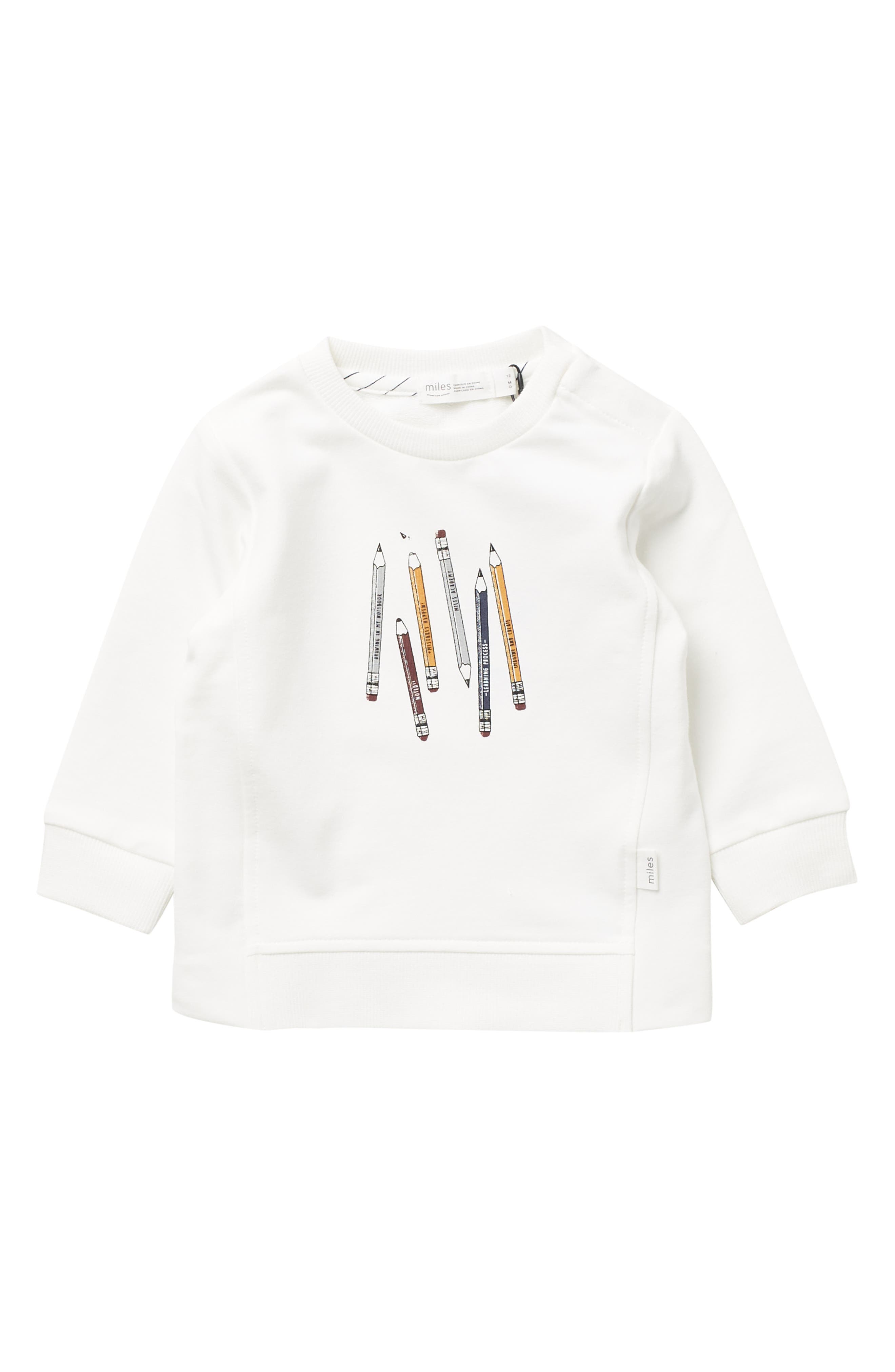 MILES BABY Pencil Print Long Sleeve T-Shirt | Nordstromrack