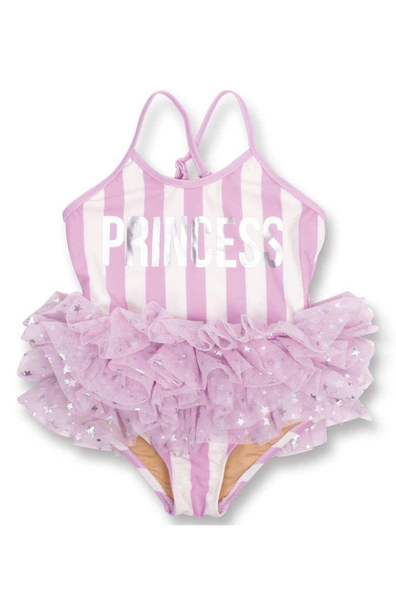 Shade Critters Kids' Princess Stripe Tutu One-Piece Swimsuit ...