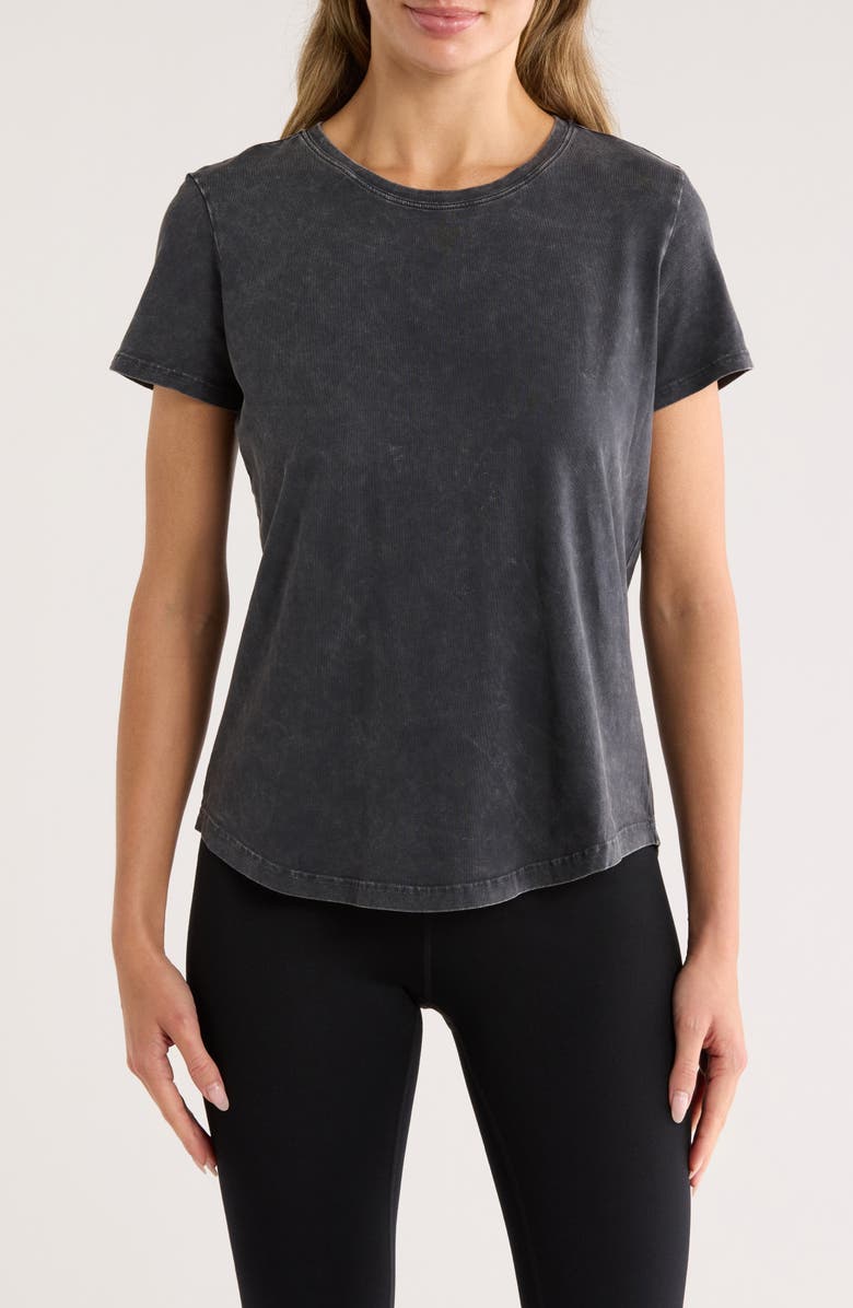 90 DEGREE BY REFLEX Brenna Cotton Jersey Acid Wash T-Shirt | Nordstromrack