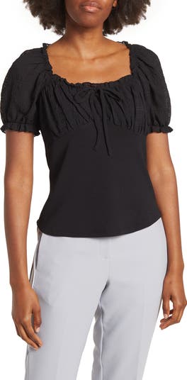 CHENAULT Sheer Plaid Overlay Bodice | Nordstromrack