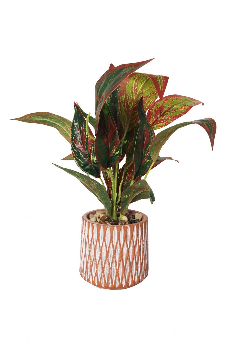 GINGER BIRCH STUDIO Green Faux Foliage Artificial Potted Plant ...