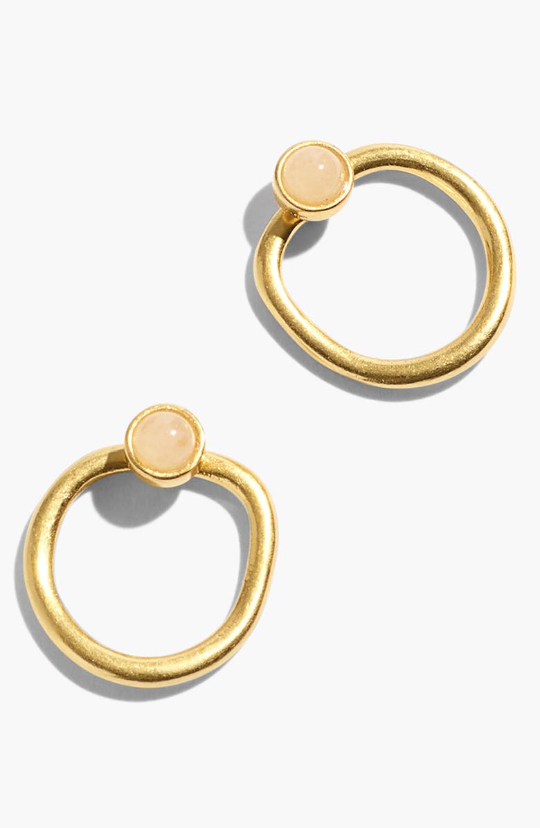 Madewell Luna Jade Frontal Hoop Earrings | Nordstromrack
