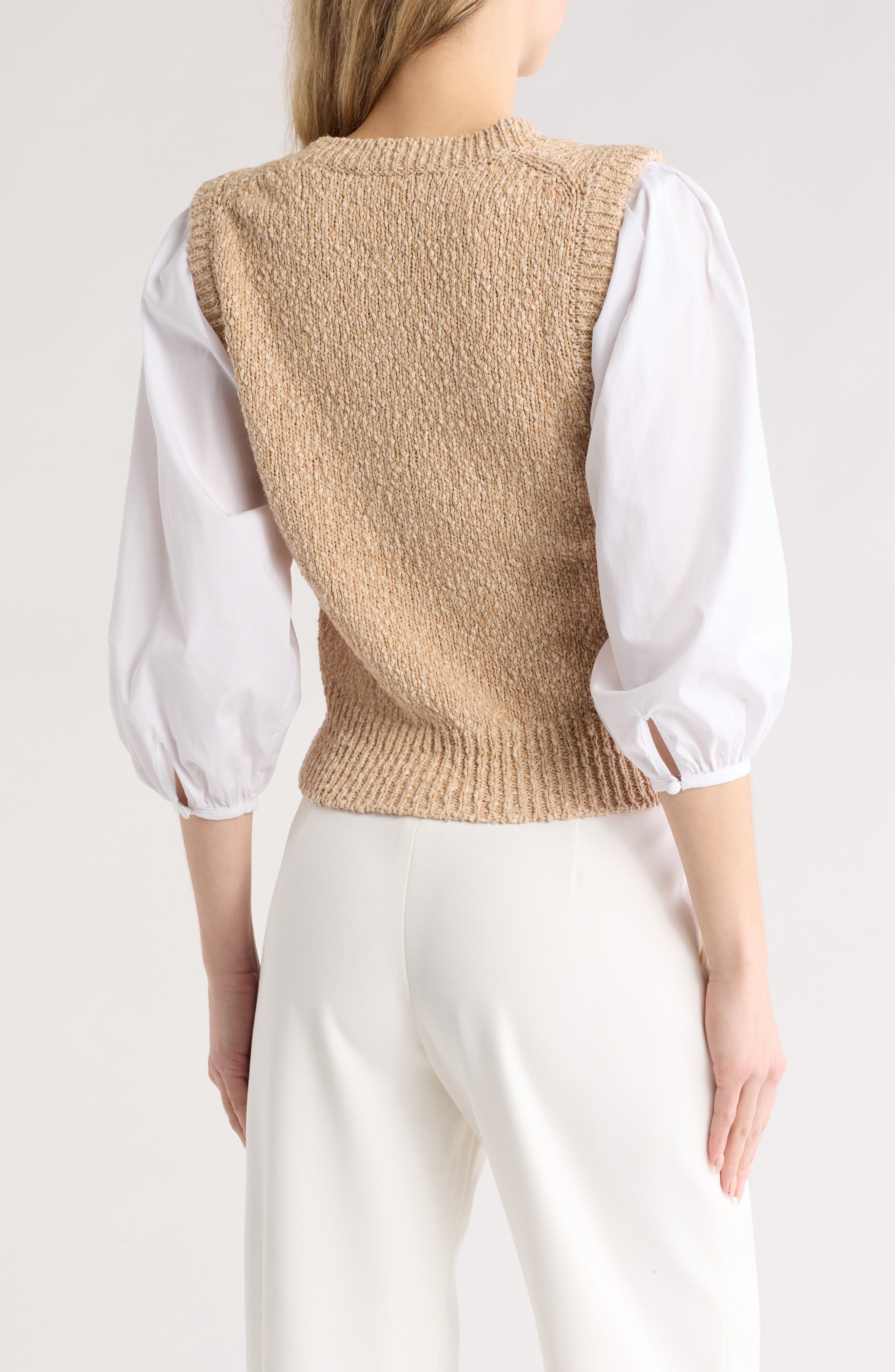 Veronica Beard Shawnet Mixed Media Pullover | Nordstromrack
