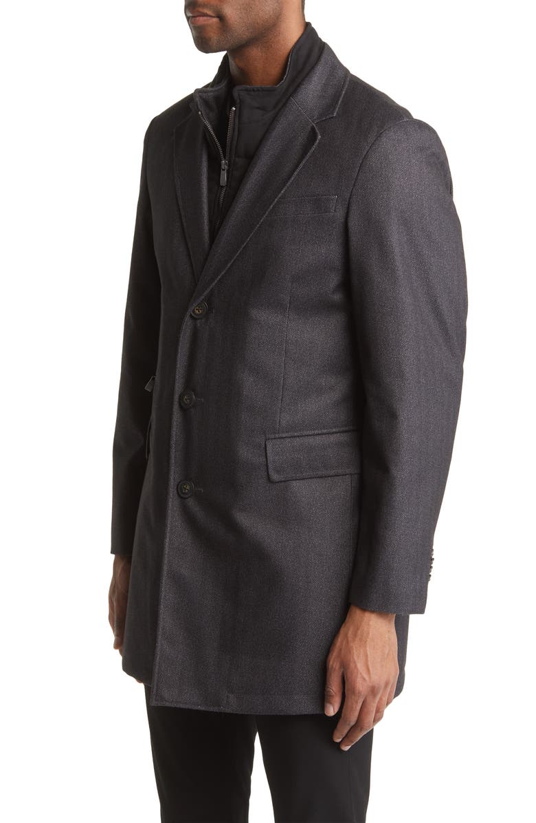 Hart Schaffner Marx Rodney Water Resistant Tech Flannel Raincoat ...