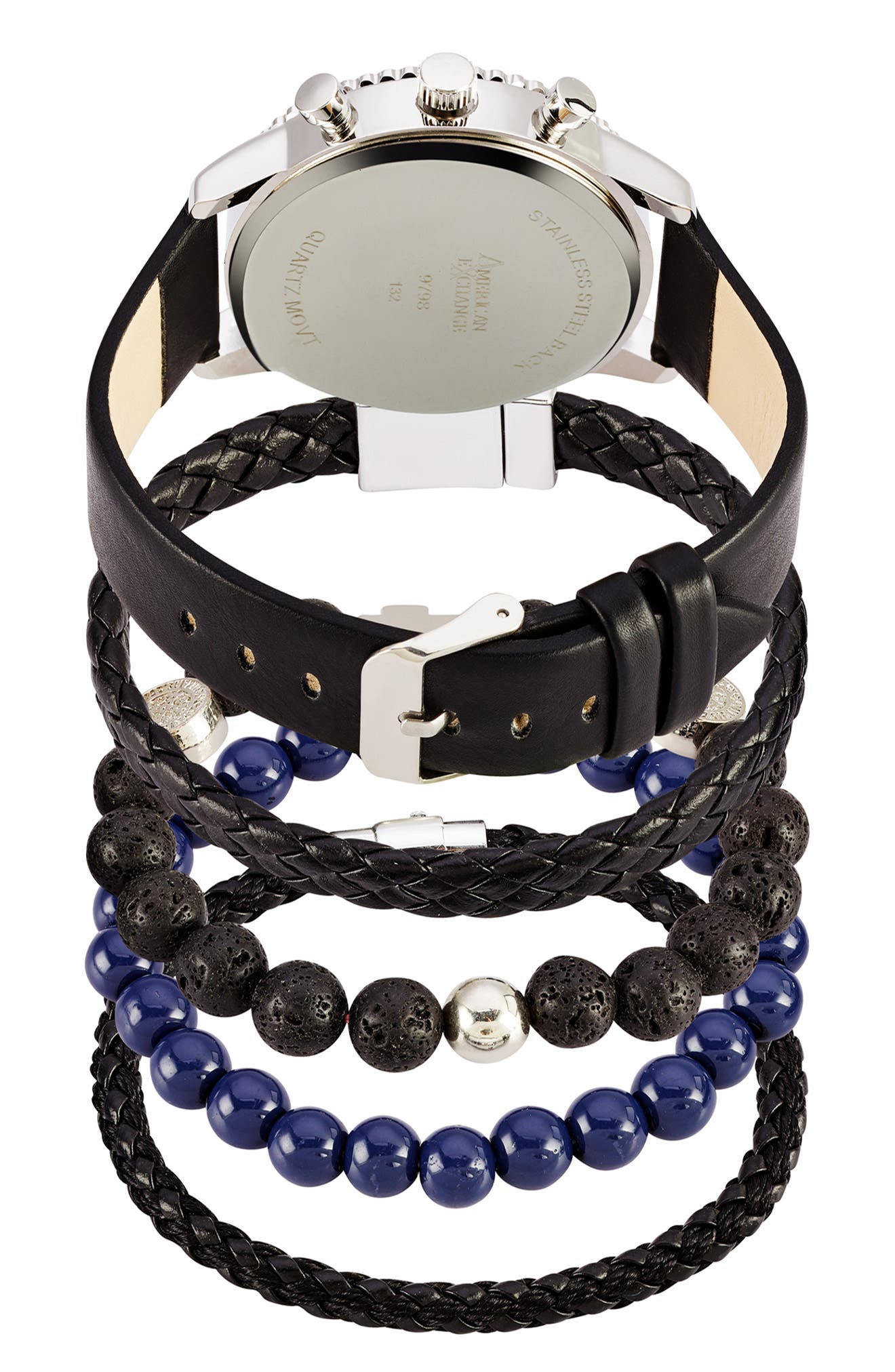 AMERICAN EXCHANGE Three Hand Quartz Watch & Bracelet Set | Nordstromrack