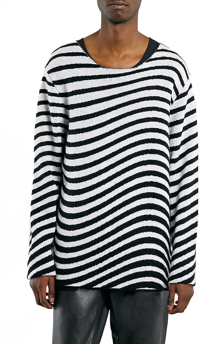 Topman 'AAA Collection' Oversize Wavy Stripe Knit Sweater | Nordstrom