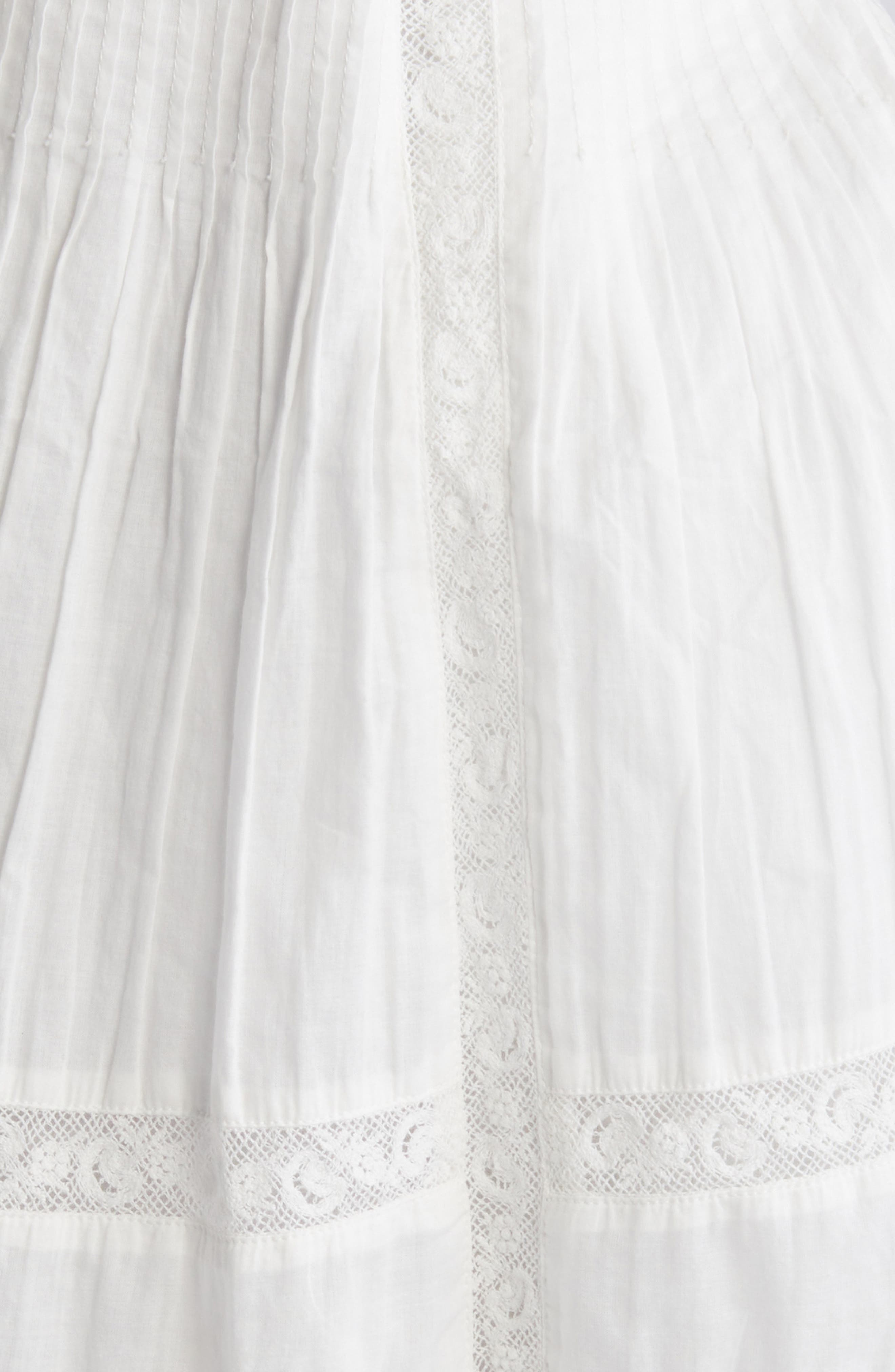LoveShackFancy Docila Lace & Pintuck Detail Cotton Minidress | Nordstrom