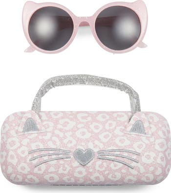 Capelli New York Kids' Leopard Print Sunglasses & Case Set | Nordstromrack