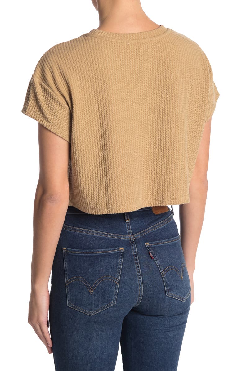 Elodie Weaved Texture Short Sleeve Top | Nordstromrack
