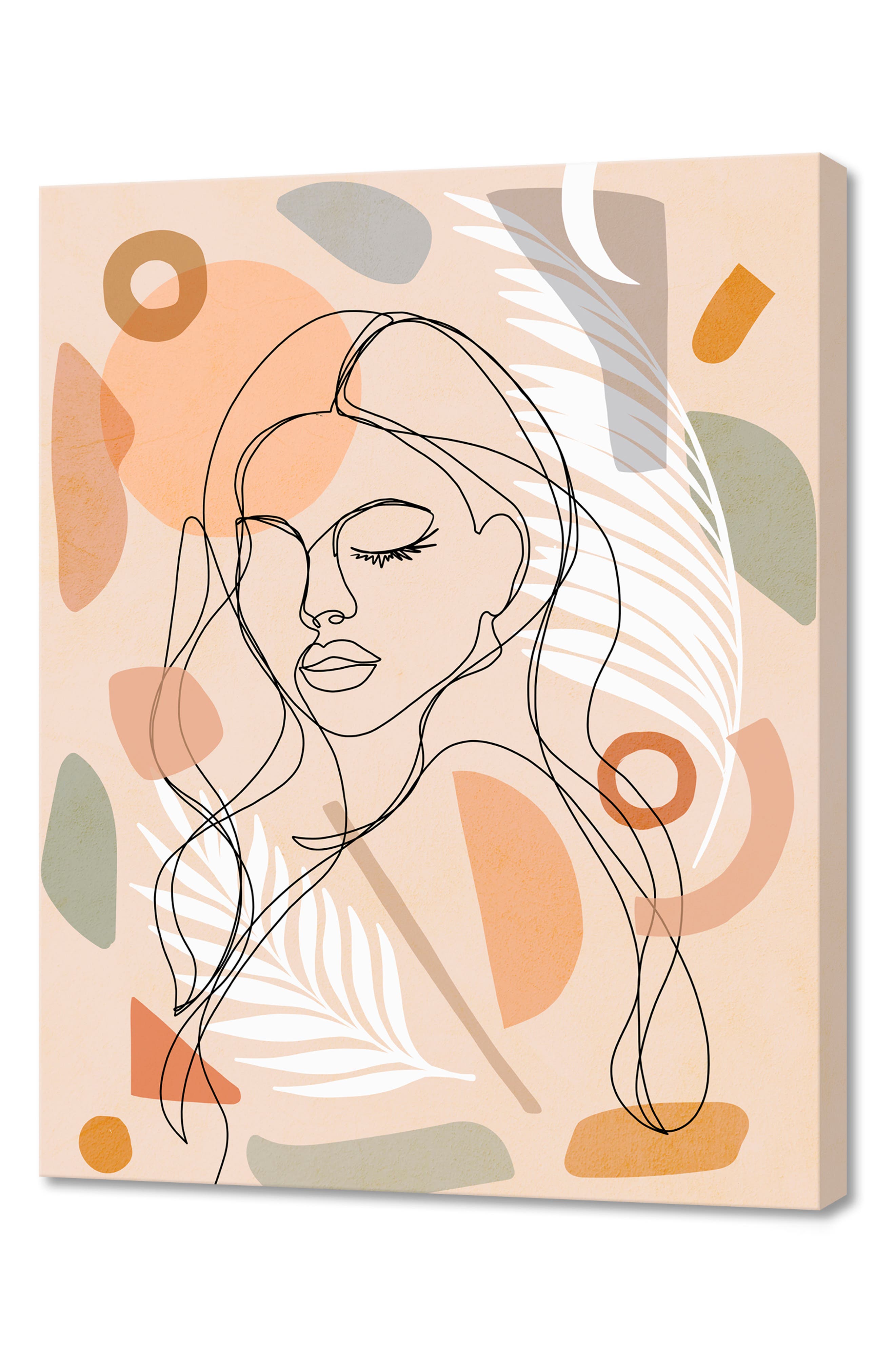 CURIOOS Self Love Line Portrait Canvas Wall Art | Nordstromrack