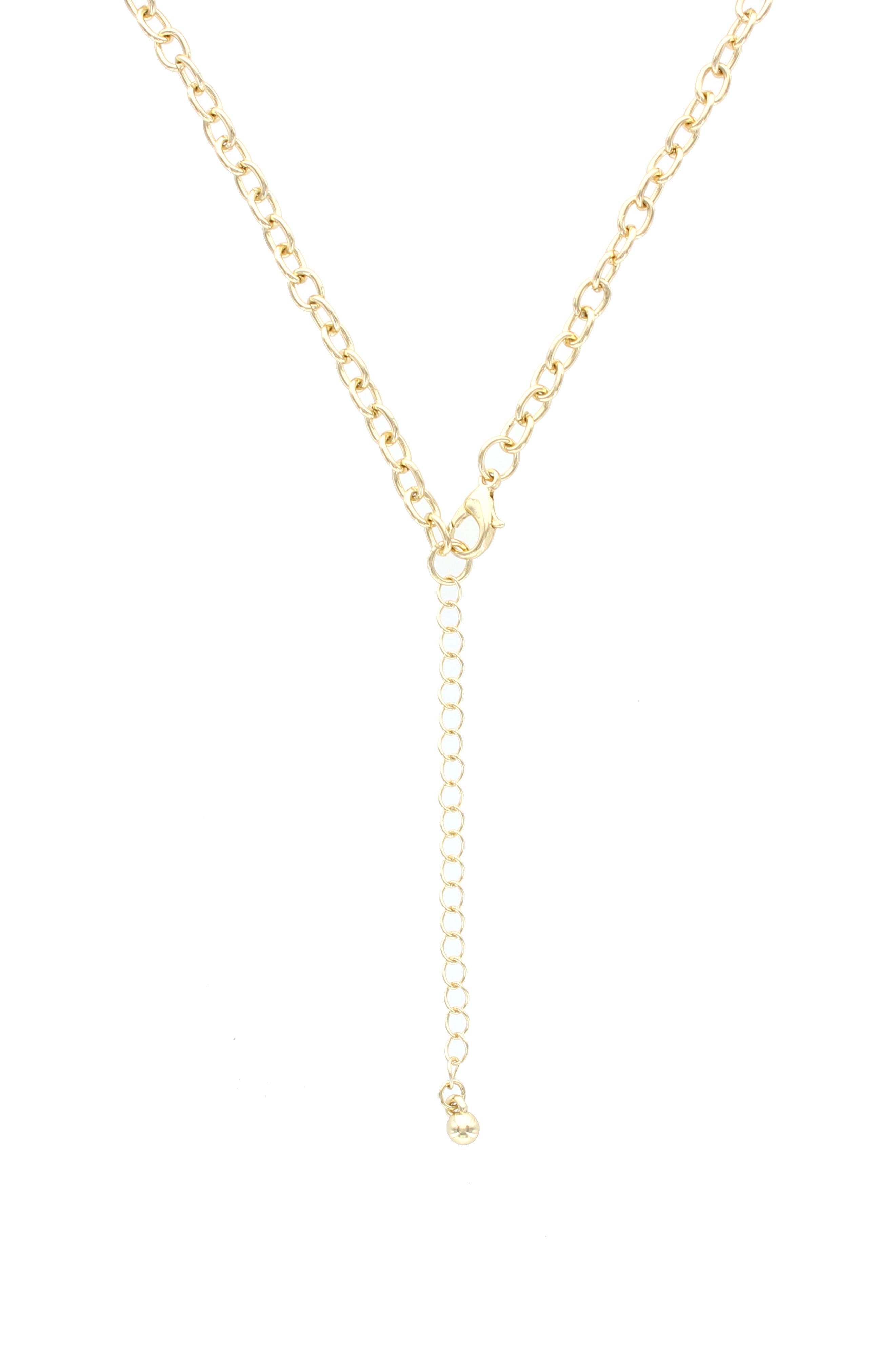 OLIVIA WELLES Gold Plated Audria Waterfall Crystal Necklace | Nordstromrack