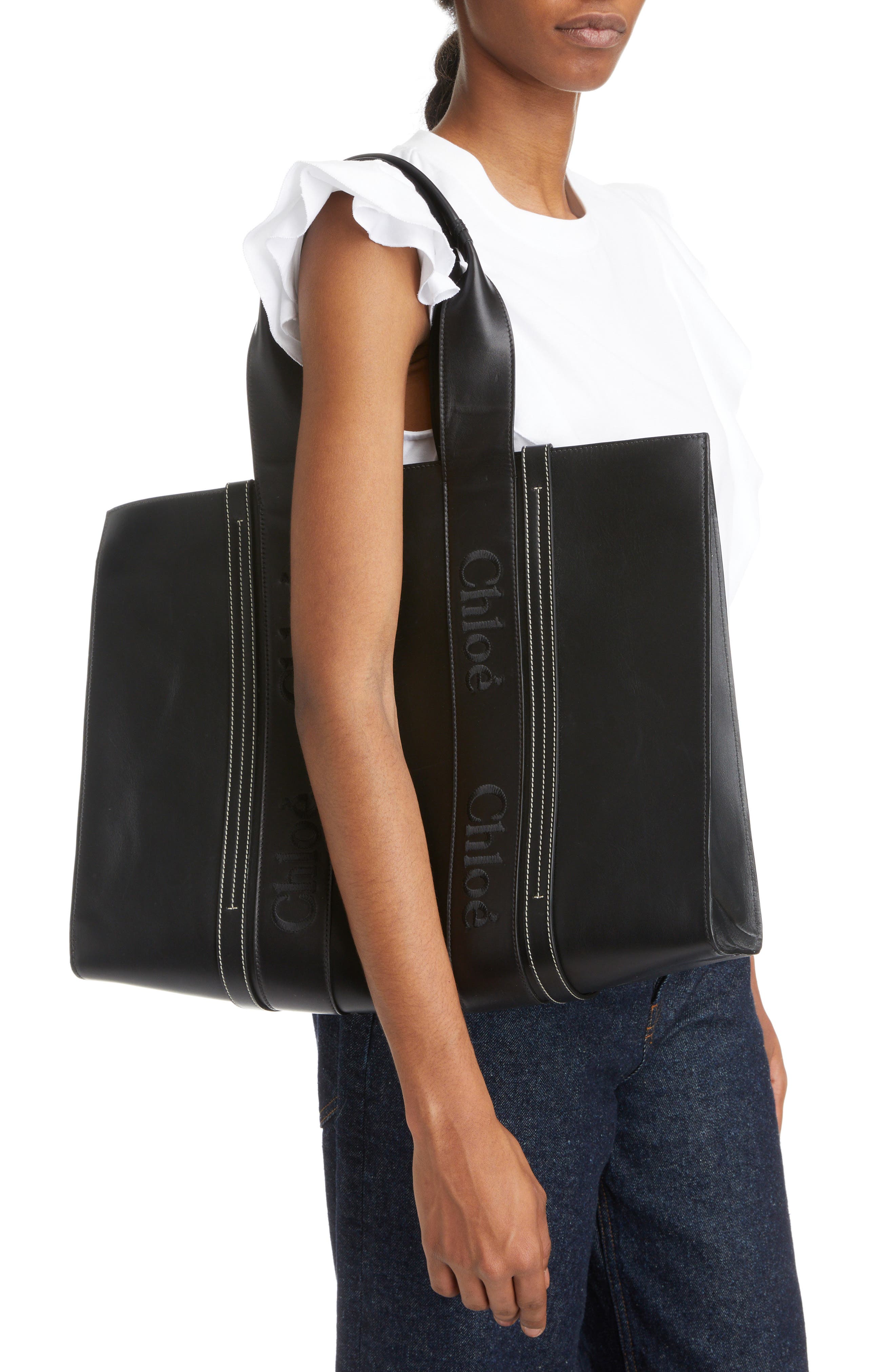 Chloé Medium Woody Leather Tote | Nordstrom