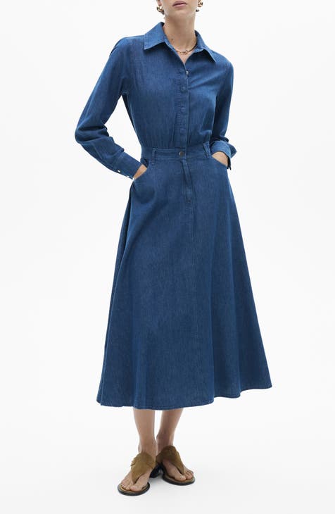 Women's Midi Denim Dresses | Nordstrom