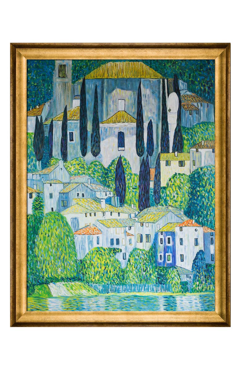 OVERSTOCK ART Kirche in Cassone by Gustav Klimt Framed Hand Painted Oil ...
