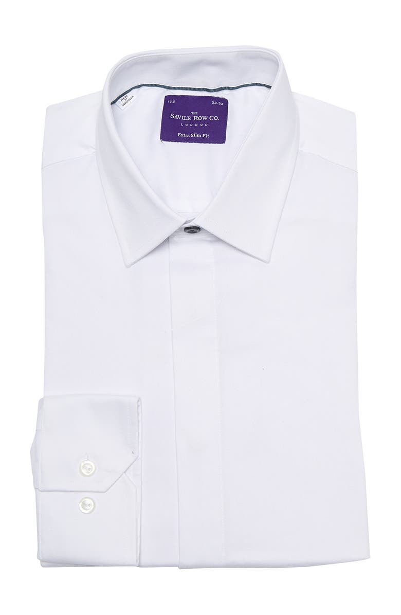 SAVILE ROW CO Solid Extra Slim Fit Dress Shirt | Nordstromrack