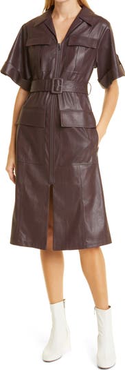Ted Baker London Daryll Faux Leather Dress | Nordstrom