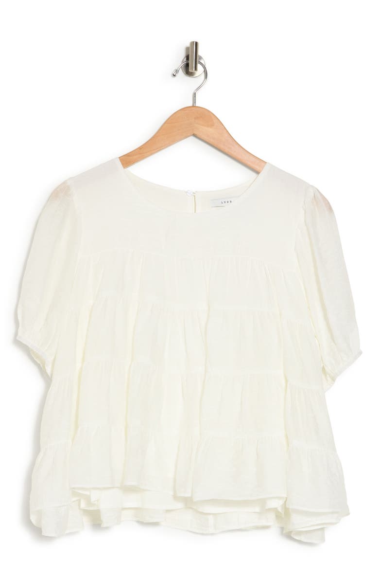 Lush Puff Sleeve Tiered Babydoll Top | Nordstromrack