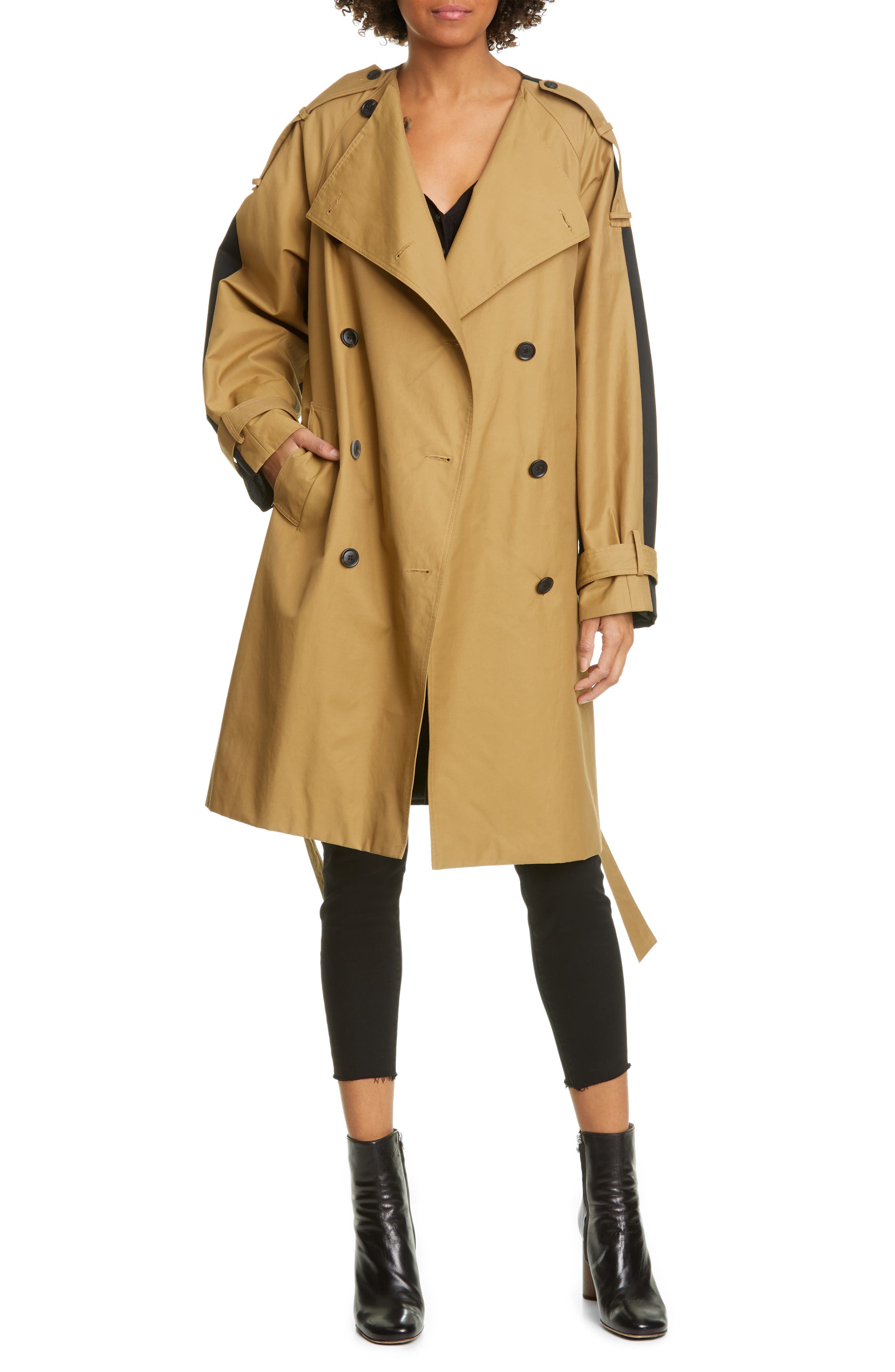 FRAME Colorblock Trench Coat | Nordstrom
