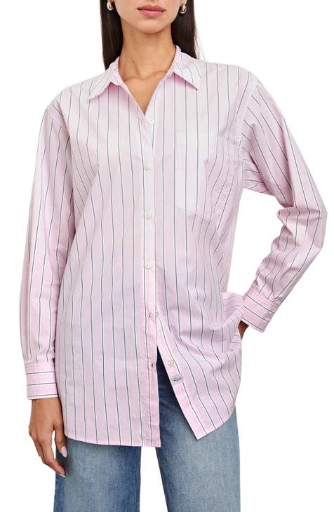 Women's Pink Button Up Tops | Nordstrom
