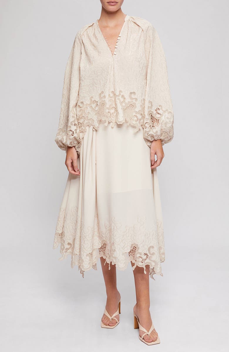 Simkhai Jaid Embroidered Eyelet Blouse | Nordstromrack