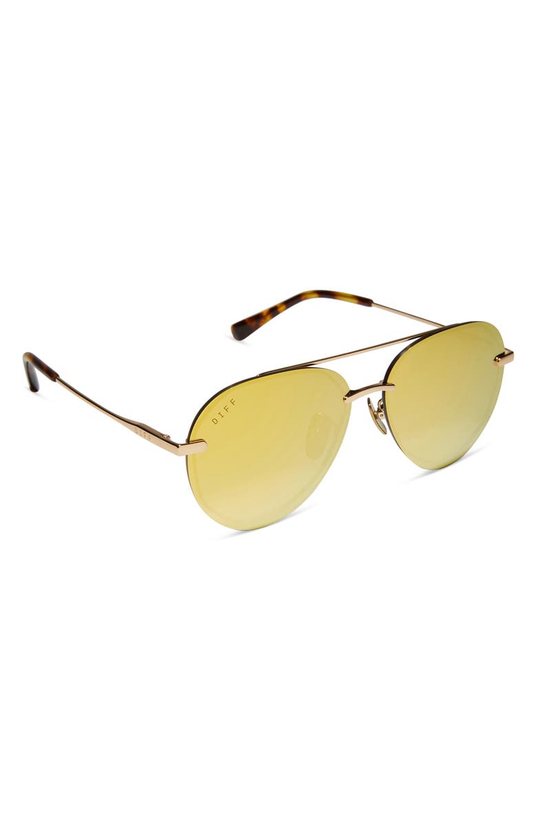 DIFF Lenox 57mm Polarized Mirrored Aviator Sunglasses | Nordstromrack