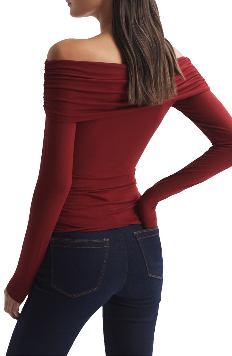 Reiss Hudson Off the Shoulder Long Sleeve Top | Nordstromrack