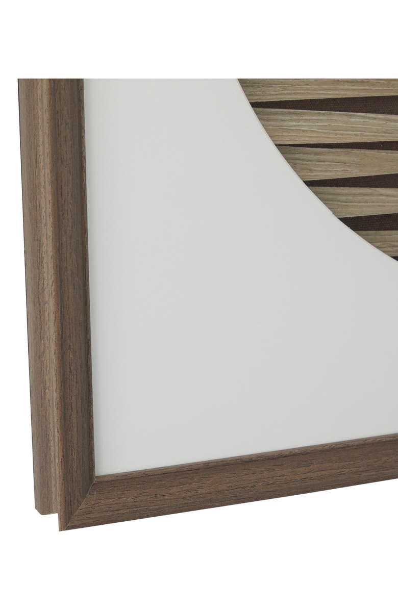 GINGER BIRCH STUDIO Brown Wood 3D Weaved Geometric Shadow Box ...