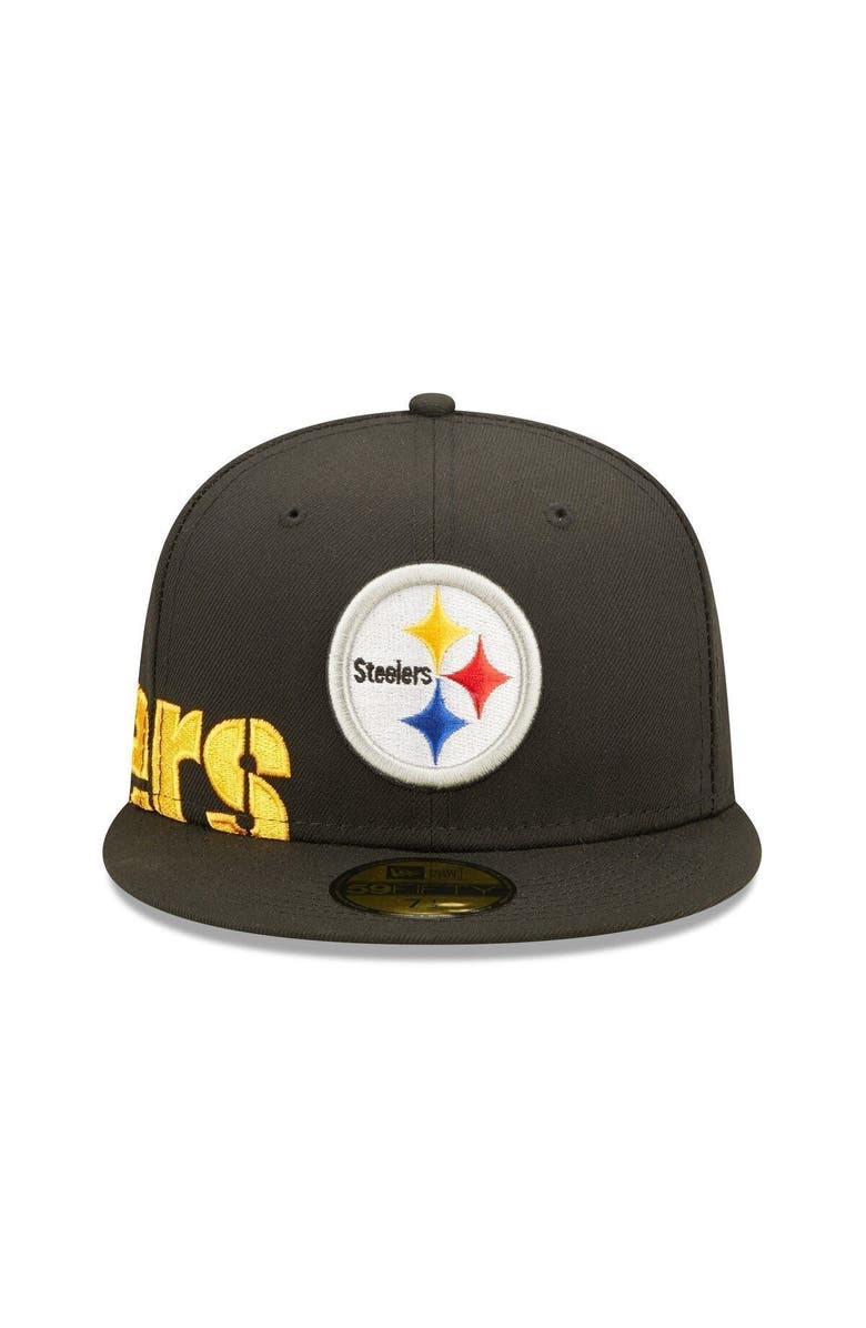 New Era Men's New Era Black Pittsburgh Steelers Side Split 59FIFTY ...