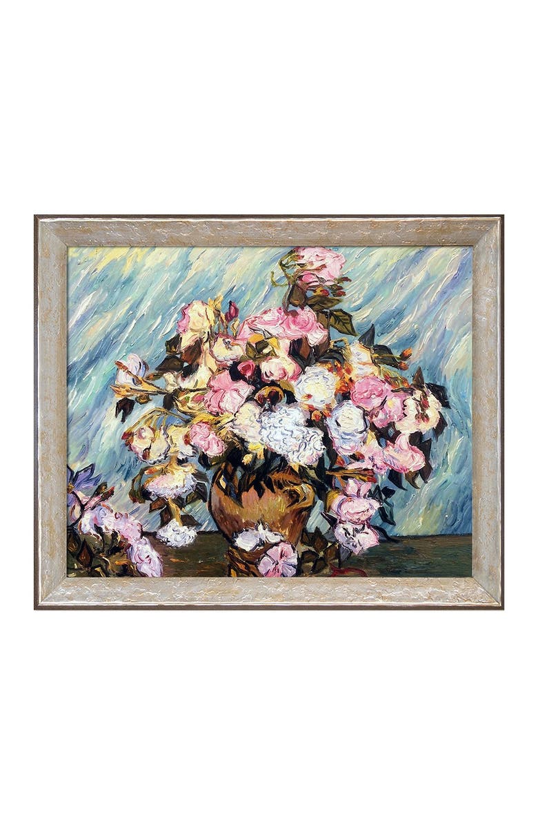 OVERSTOCK ART Still Life Vase with Roses by Vincent Van Gogh Framed ...