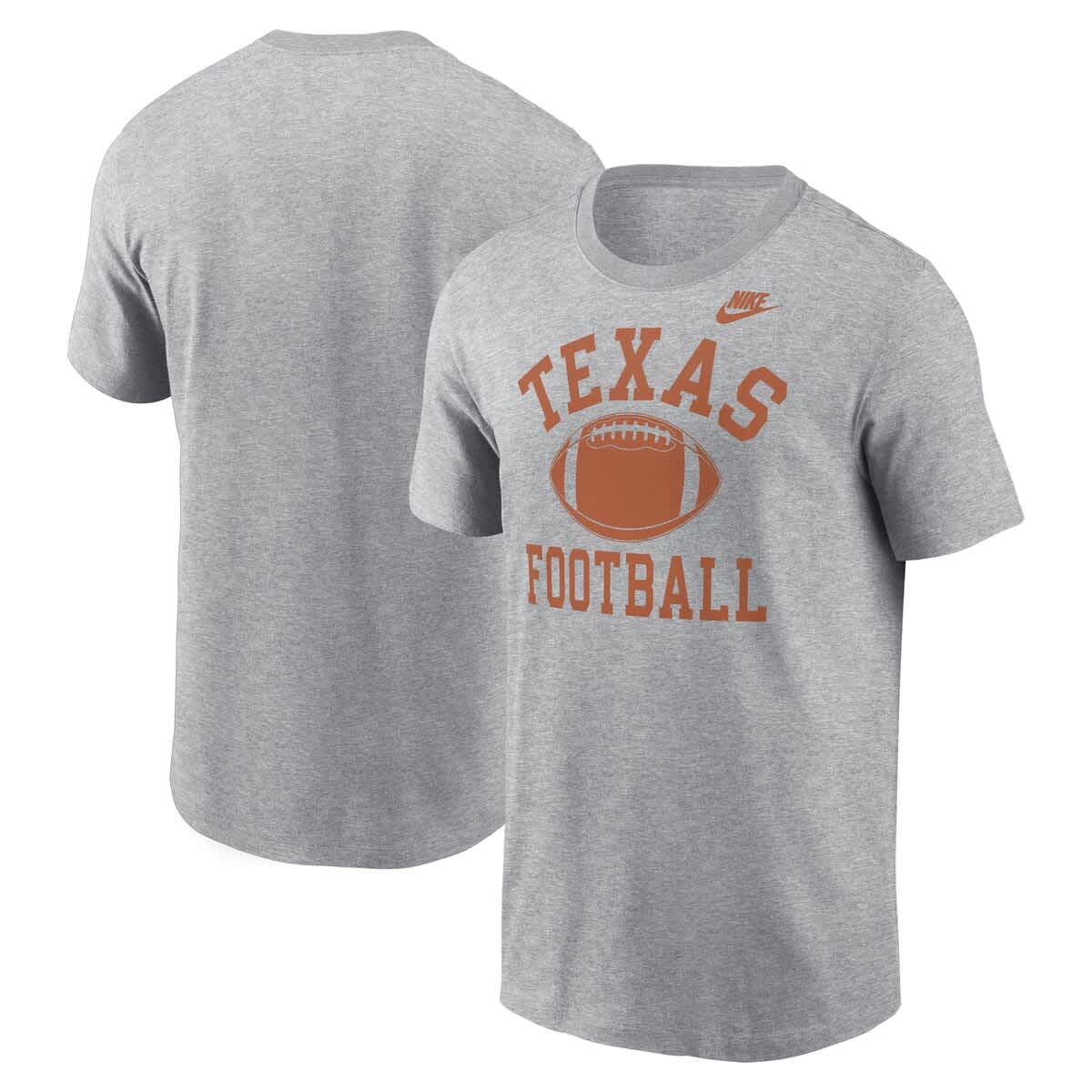 Nike Men's Nike Heather Gray Texas Longhorns Legacy Football Icon T ...