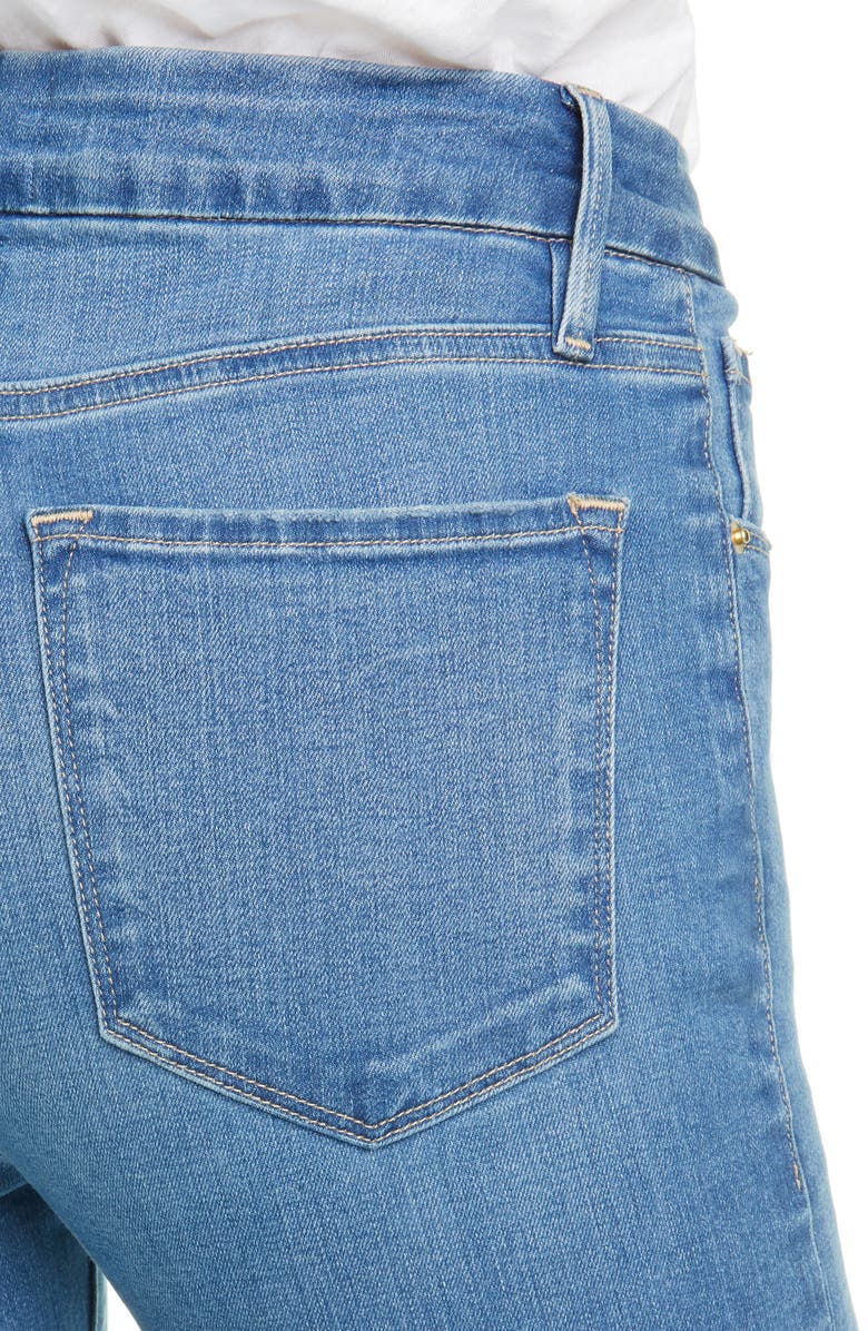 FRAME Le Crop Slit Hem High Waist Mini Boot Jeans | Nordstromrack