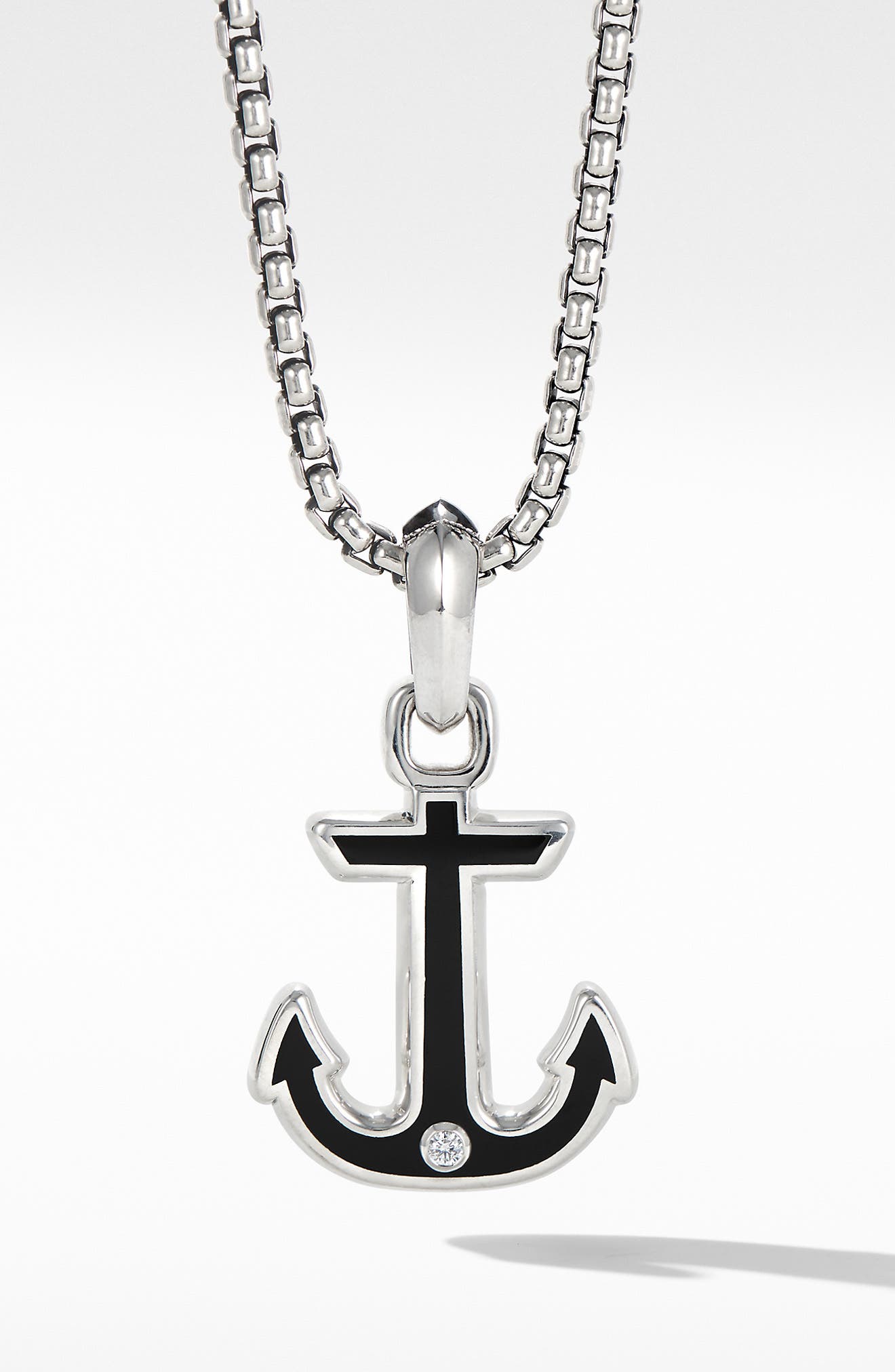 David Yurman Maritime® Anchor Amulet with Black Onyx and Center Diamond ...