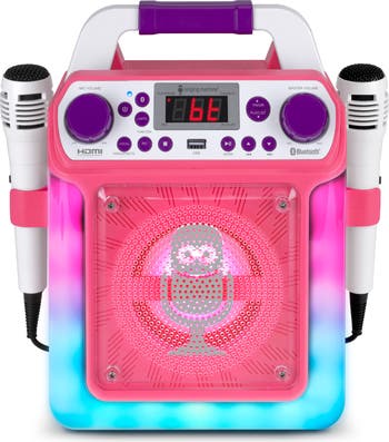 Singing Machine Groove Mini HDMI Karaoke Player with Two Microphones ...