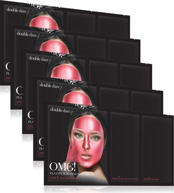 OMG DOUBLE DARE OMG! Platinum 3-Piece Hot Pink Facial Mask Kit - Set of ...